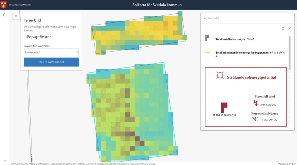 Svedala kommun lanserar solkarta för solpaneler