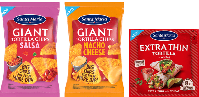 Santa Maria lanserar större tortillachips